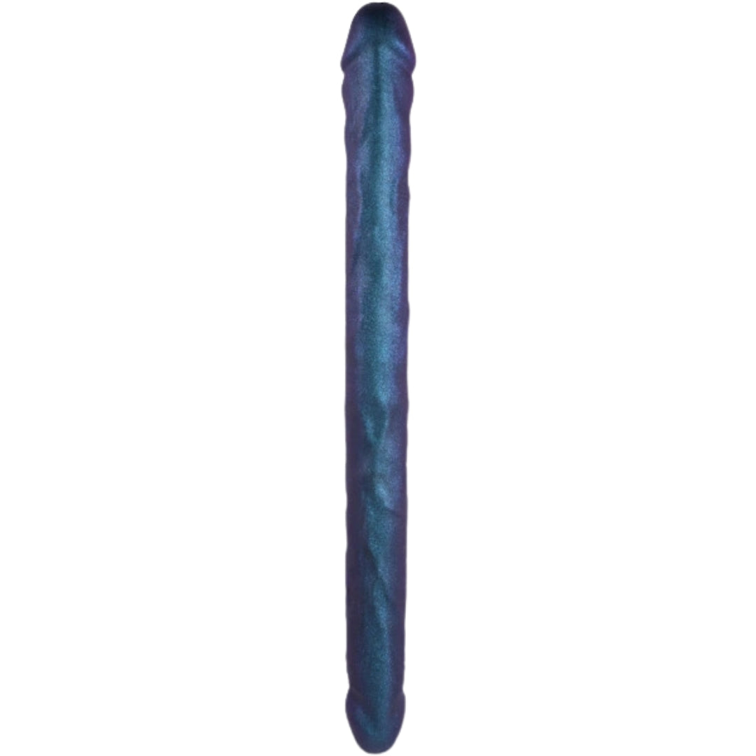 Strap On Me Double Dong Realistic Dildo | Snaky Metallic Blue – Pleasure Chest